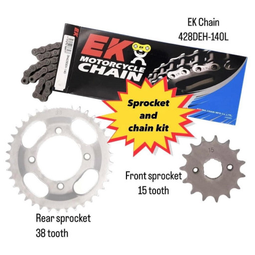 MSD Sprocket & Chain Kit-Big Boy Velocity 150/200 38T/15T